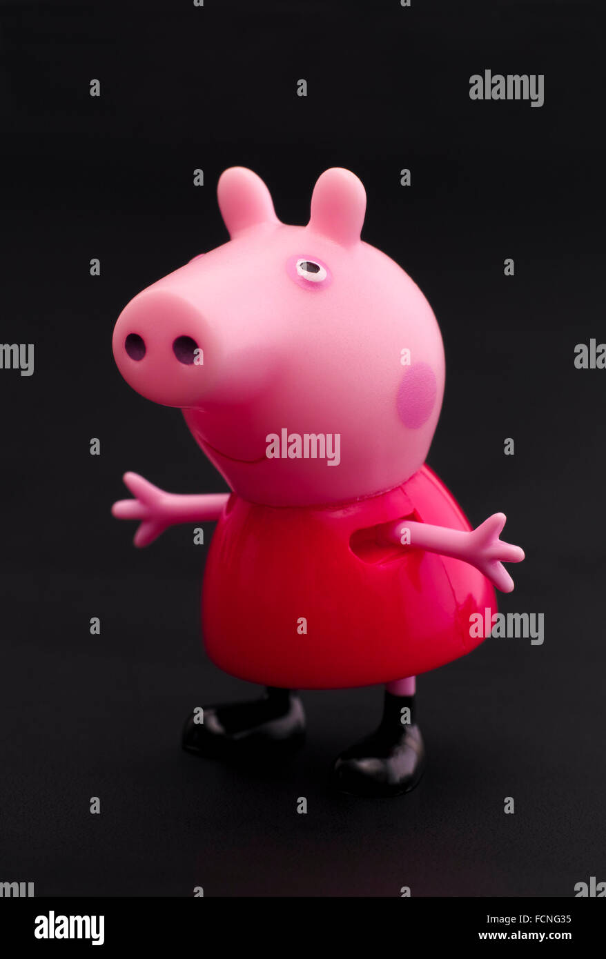 Tambov, Russian Federation - December 16, 2015 Peppa Pig toy character ...