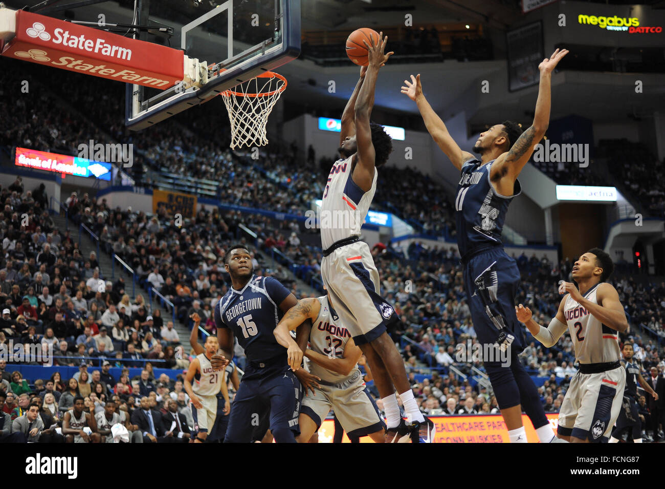 January 23rd 2016: Daniel Hamilton (5) of the Uconn Huskies in action ...