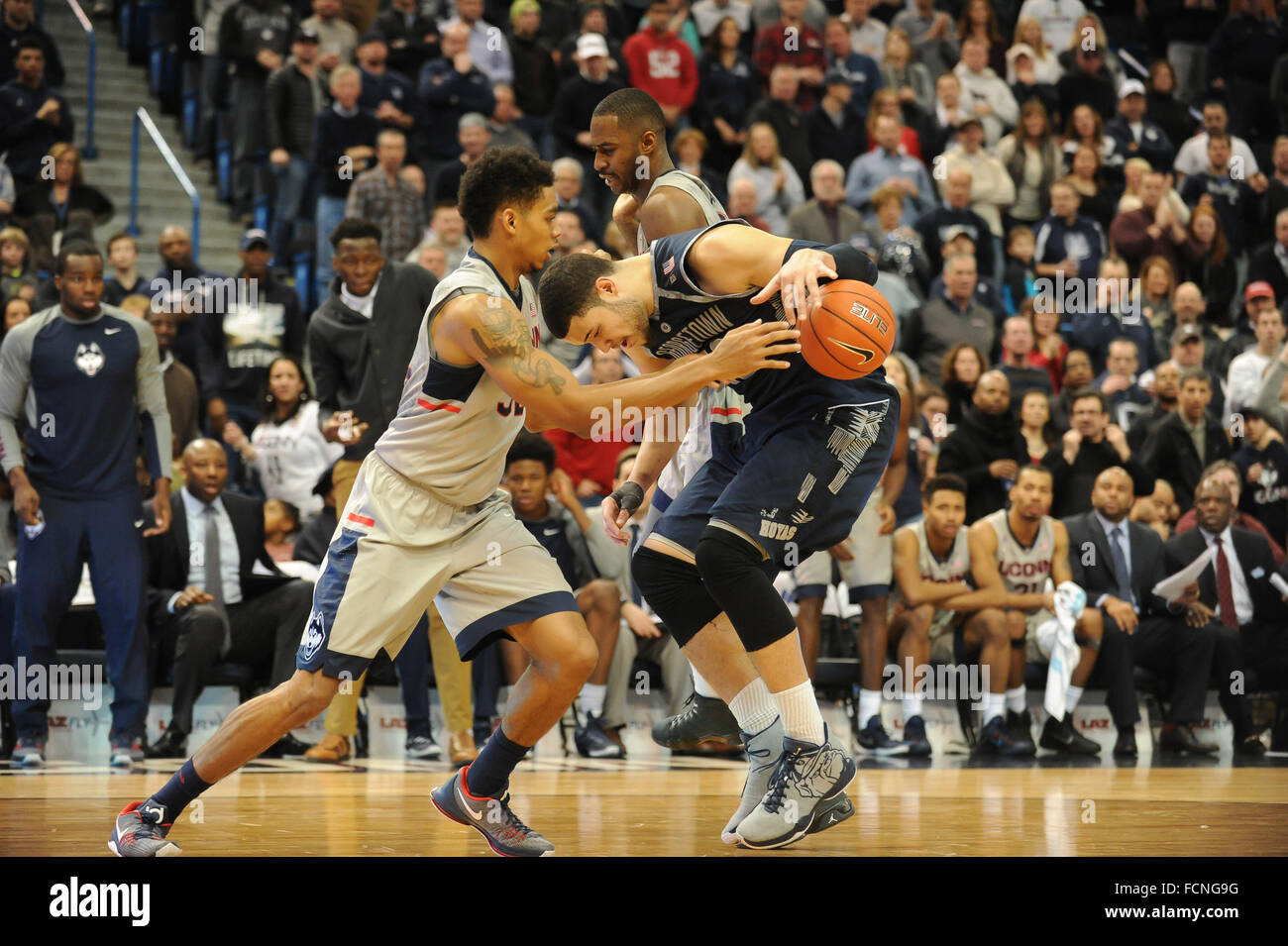 January 23rd 2016: Shonn Miller (32) of the Uconn Huskies in action ...