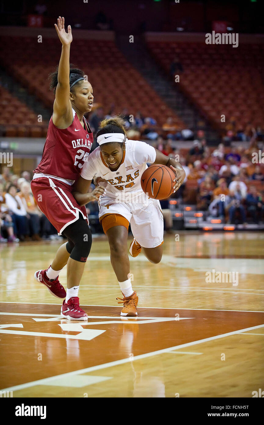 Austin, TX, USA. 23rd Jan, 2016. Texas Longhorns Ariel Atkins #24 in ...