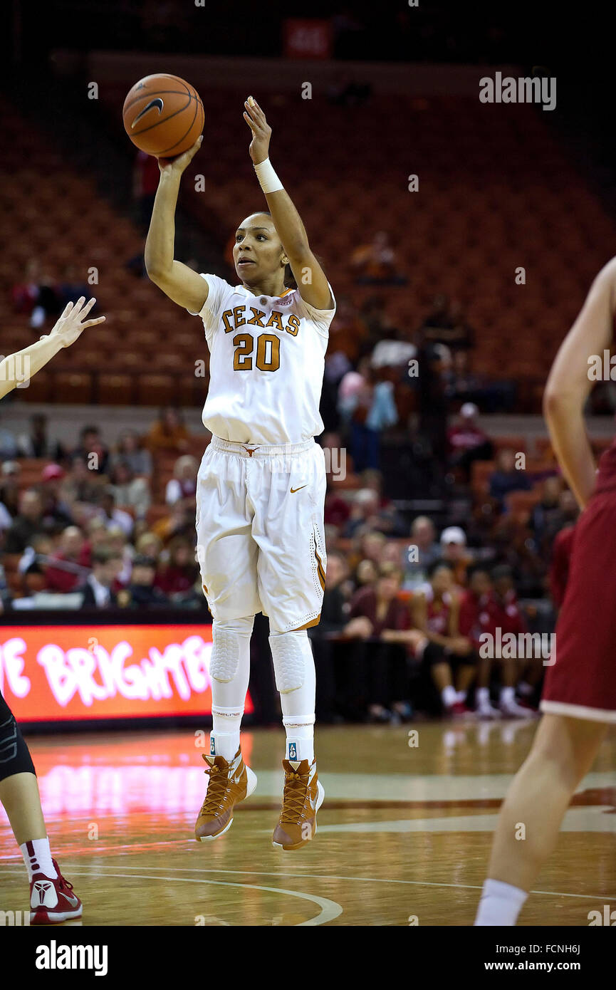 Austin, TX, USA. 23rd Jan, 2016. Texas Longhorns Brianna Taylor #20 in ...