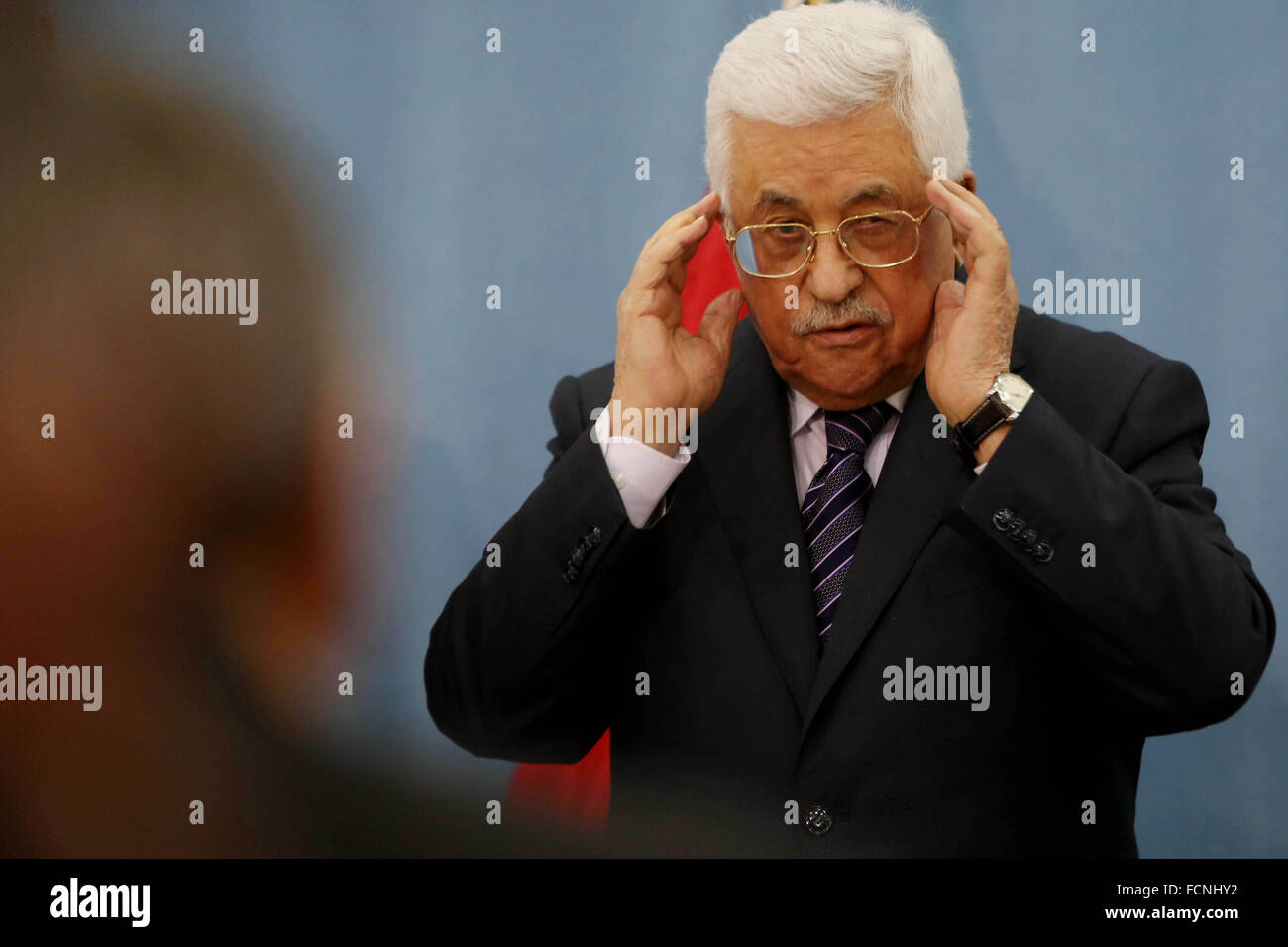 Ramallah, West Bank, Palestinian Territory. 23rd Jan, 2016. Palestinian ...