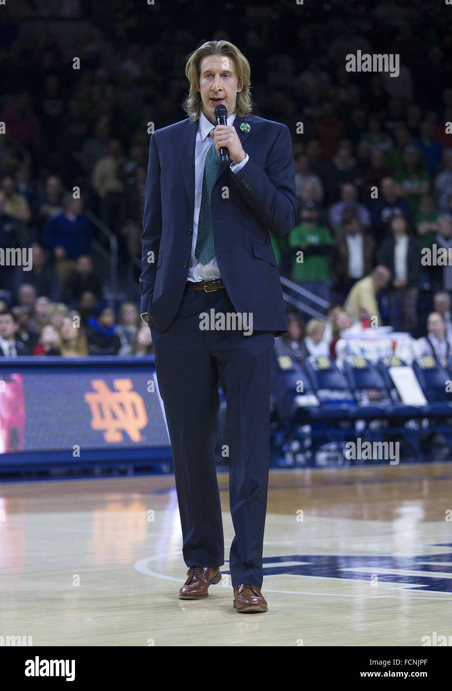 South Bend, Indiana, USA. 23rd Jan, 2016. Former Notre Dame player Troy ...