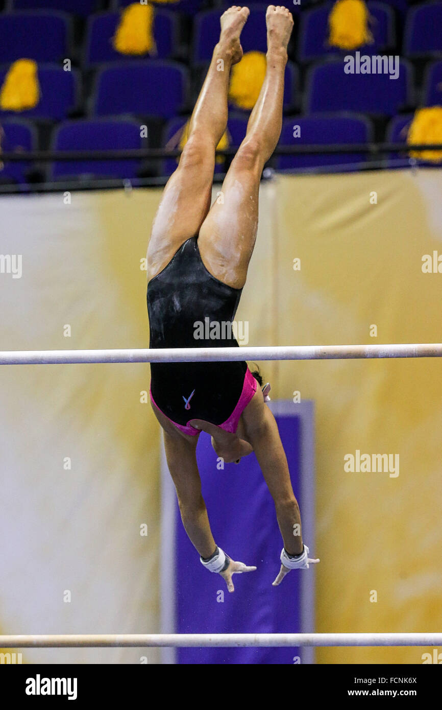 Baton Rouge, LA, USA. 22nd Jan, 2016. LSU Tigers Erin Macadaeg on the ...