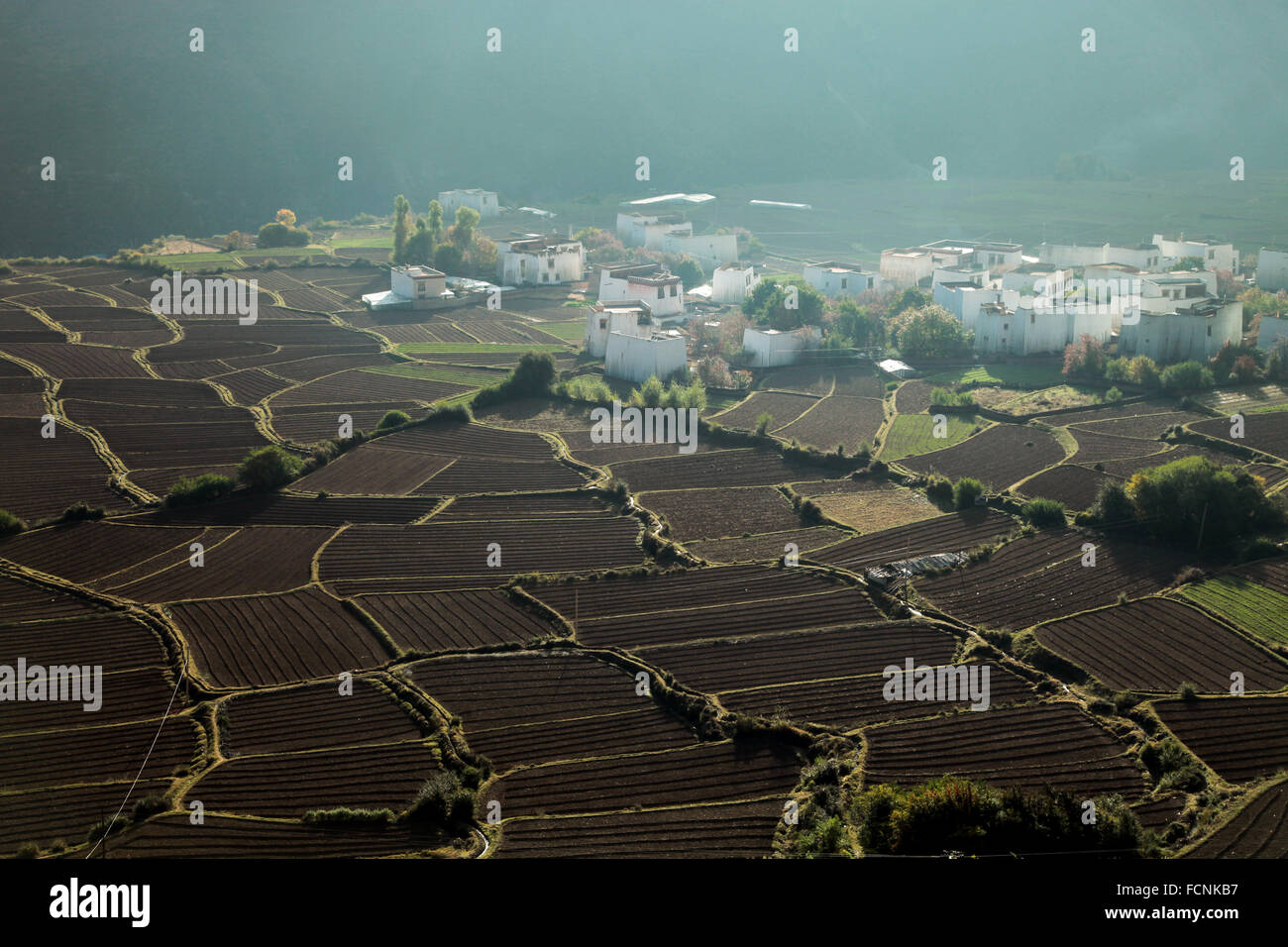 Sichuan Shuoqu River Valley Stock Photo - Alamy
