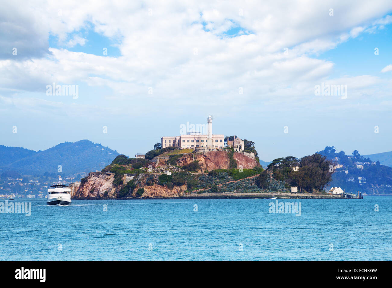 Alcatraz island from San Francisco bay Stock Photo - Alamy