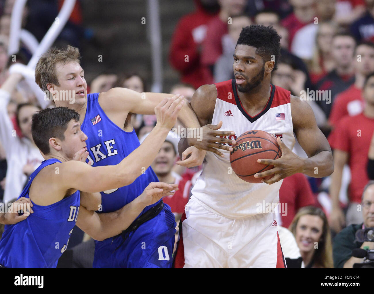 Raleigh, North Carolina, US. 23rd Jan, 2016. LENNARD FREEMAN, right, of ...