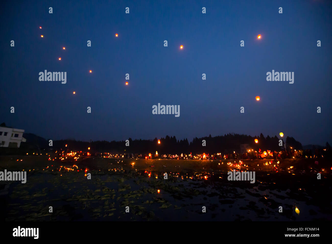 frog Festival Fireworks Stock Photo - Alamy