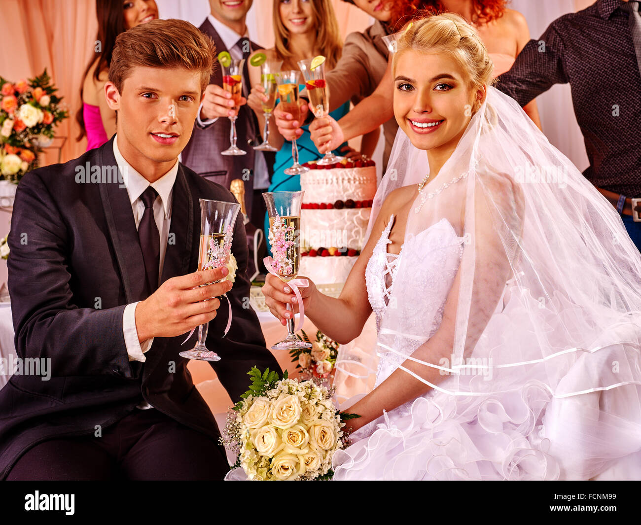 Group people posing near hi-res stock photography and images - Alamy