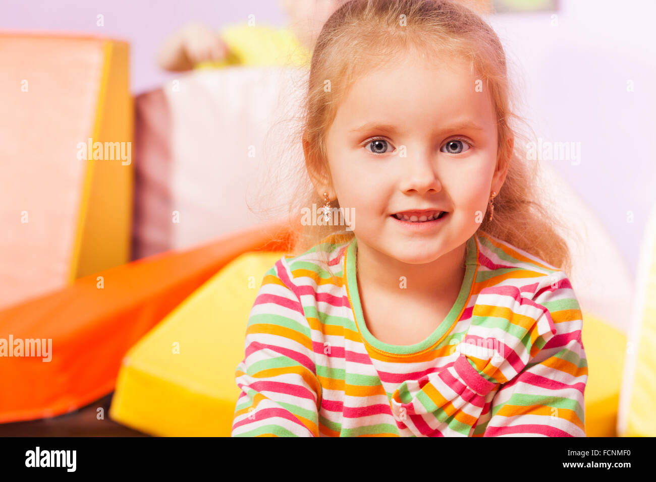 Nice happy smiling portrait of a girl Stock Photo - Alamy
