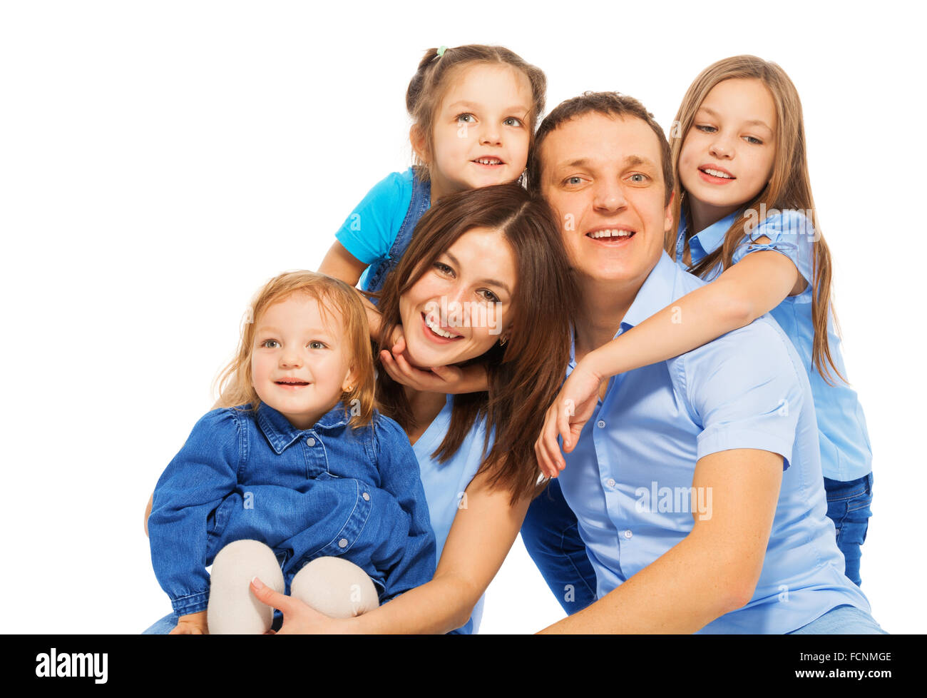 Family with many children hi-res stock photography and images - Alamy