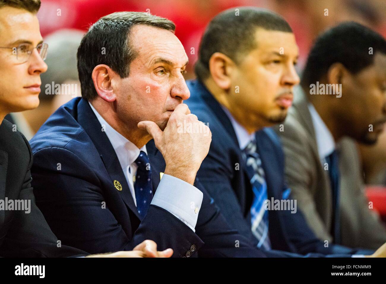 Duke Head Coach Mike Krzyzewski during the NCAA Basketball game between ...