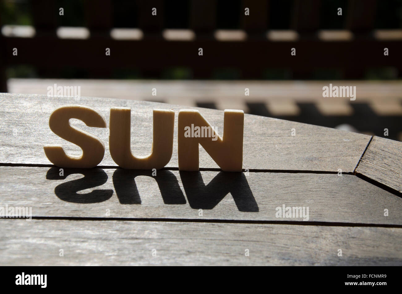 Sun letters hi-res stock photography and images - Alamy