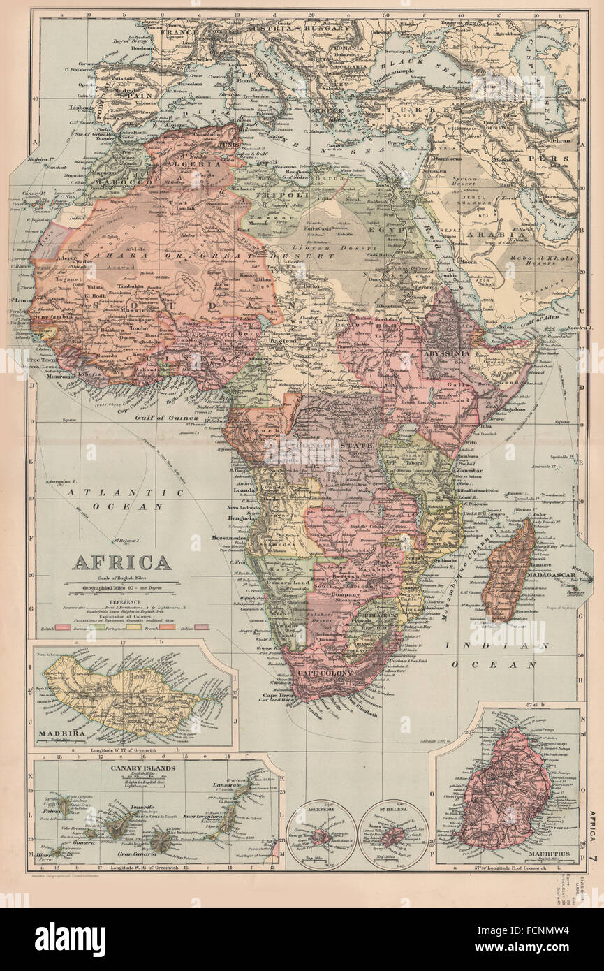 COLONIAL AFRICA:British German French Madeira Canaries Mauritius.BACON ...