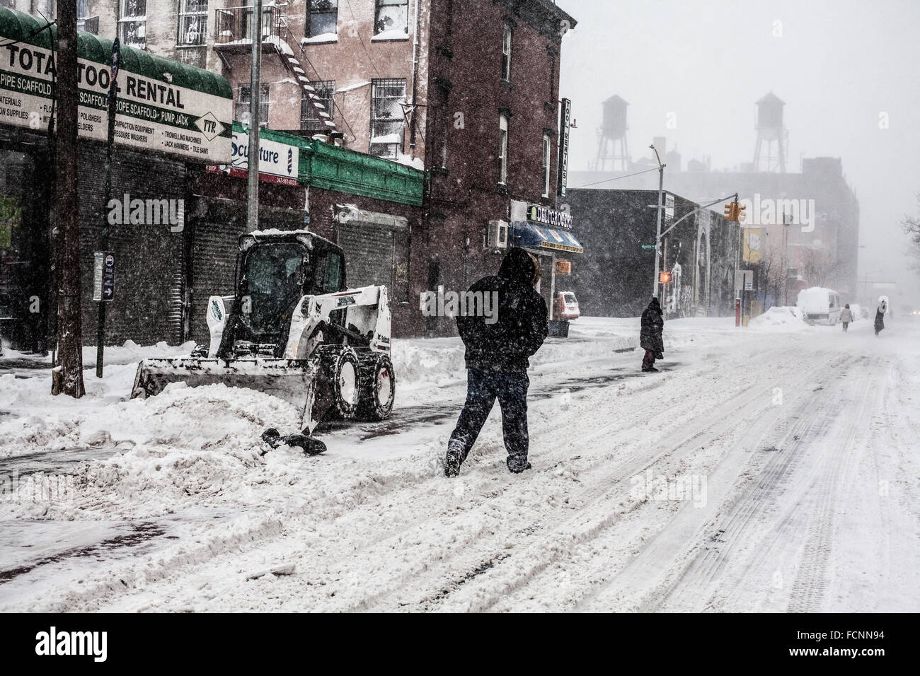 Snowstorm in New York on January 23, 2016 Stock Photo - Alamy