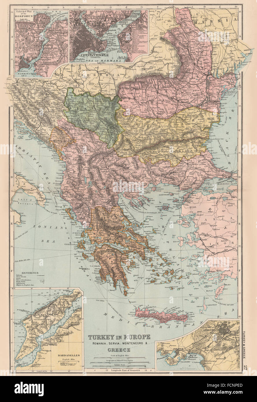 TURKEY IN EUROPE:Balkans Bosphorus Constantinople(Istanbul)Dardanelles ...