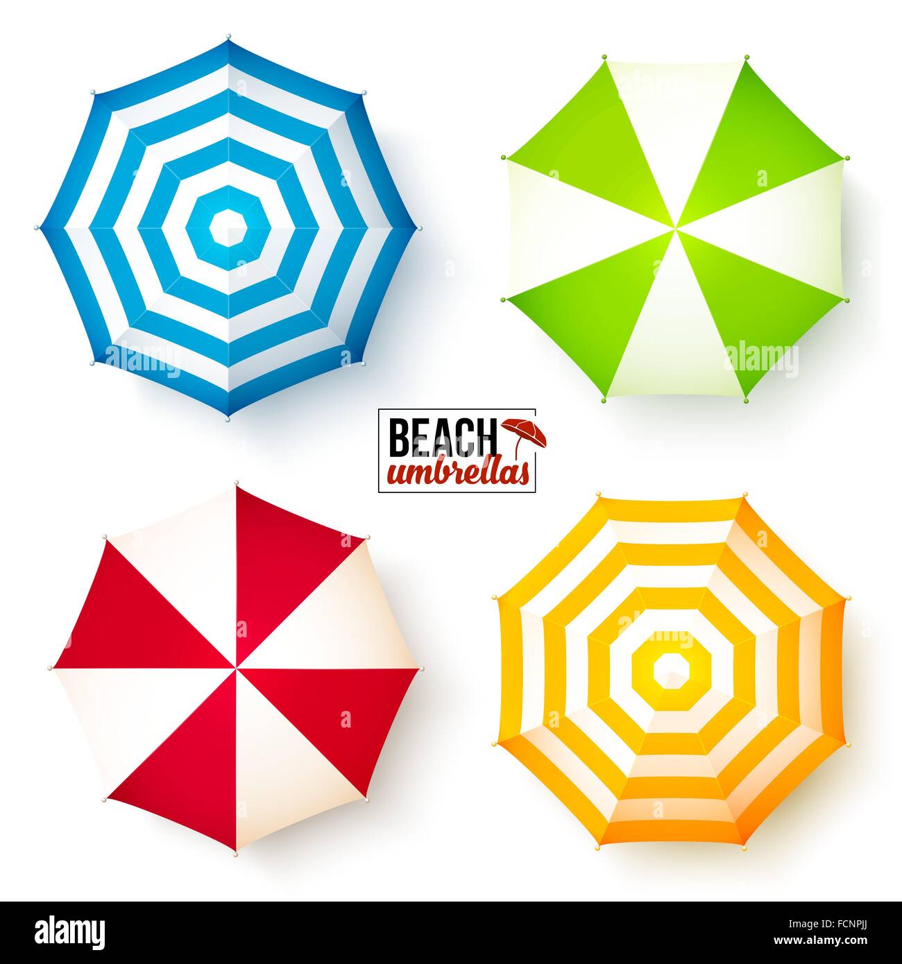 Beach umbrellas shadow Stock Vector Images - Alamy
