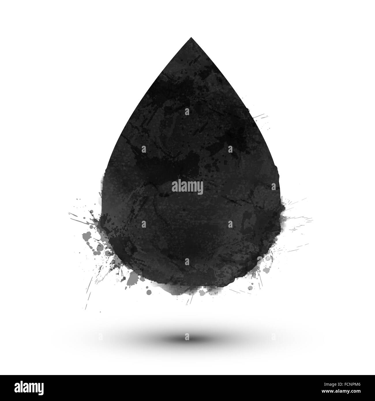 Black watercolor vector drop shape Stock Vector Image & Art - Alamy