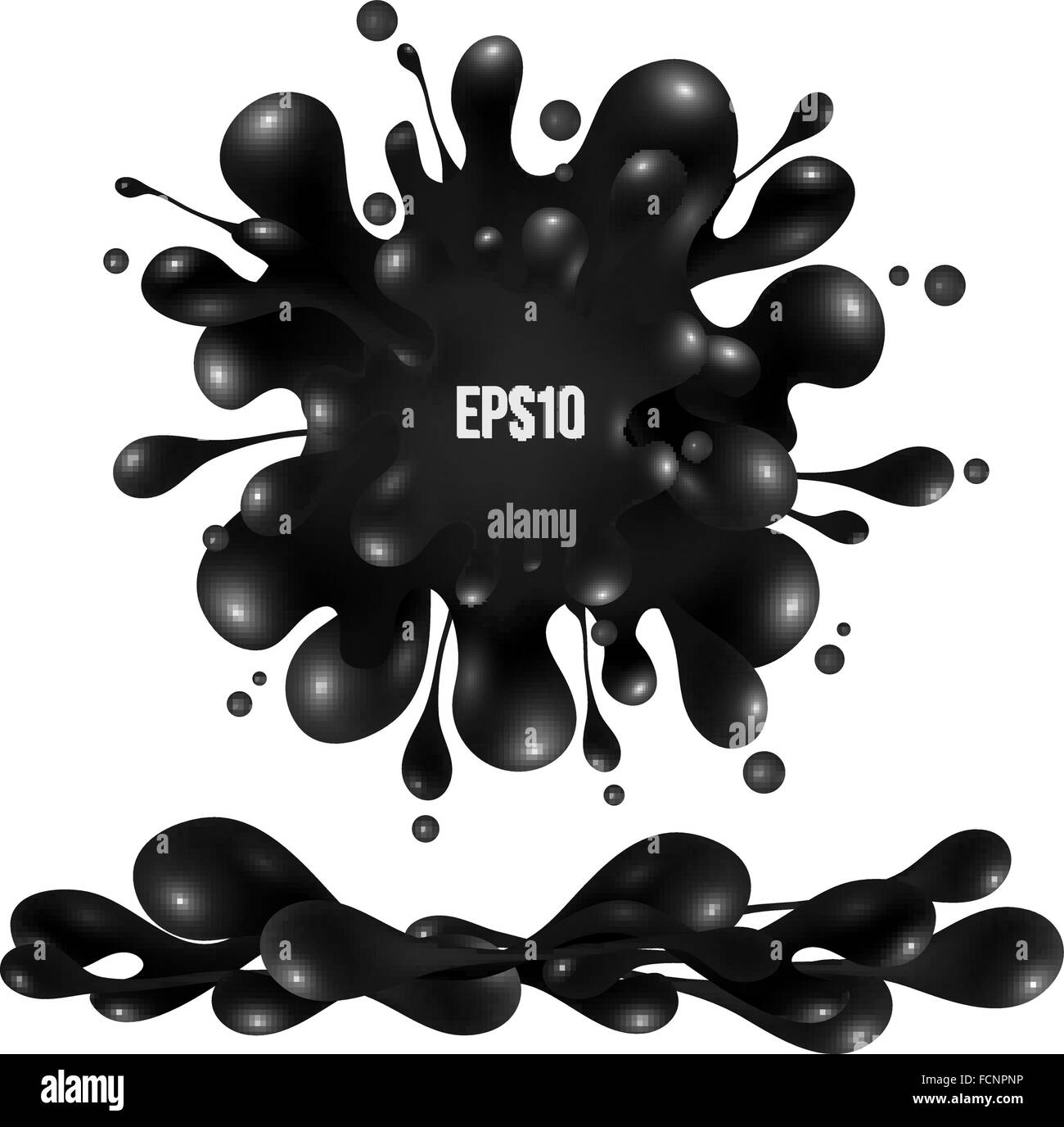 Black fuel vector drops Stock Vector Image & Art - Alamy