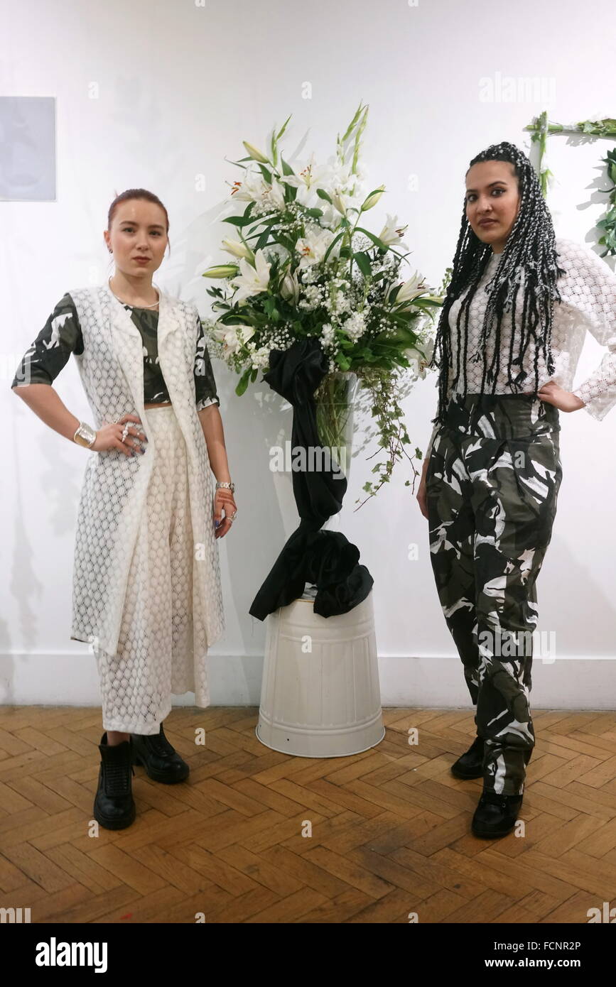 London, UK. 23rd January, 2016. Taslima Khan and her model at Taslima K ...