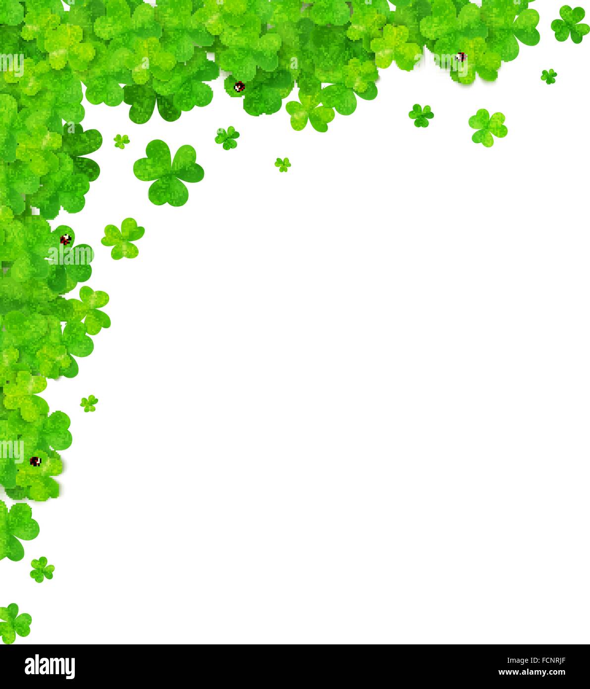 Green clovers vector corner frame element Stock Vector Image & Art - Alamy