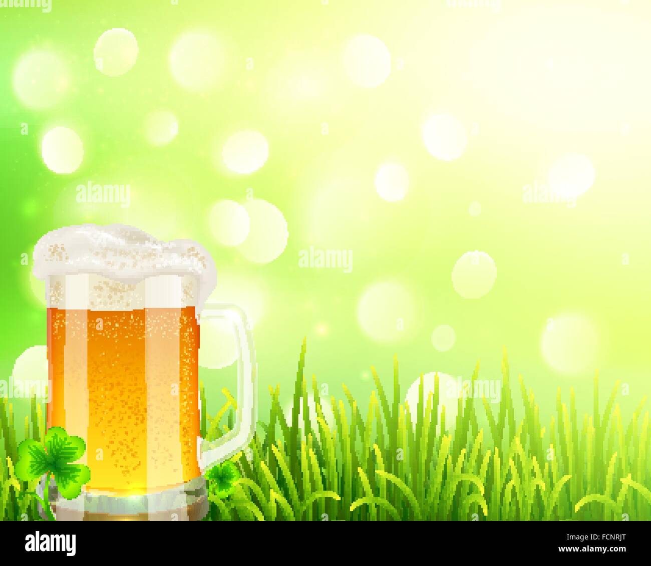 Pint of beer on bokeh light background Stock Vector Image & Art - Alamy