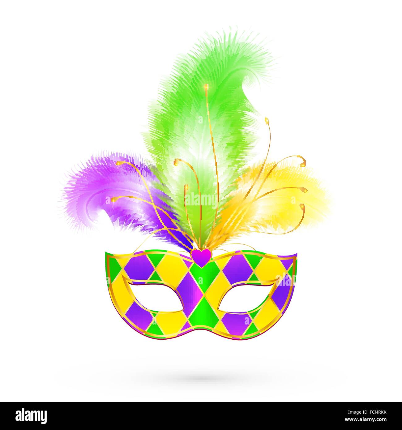 Mardi Gras traditional colors vector mask Stock Vector Image & Art - Alamy