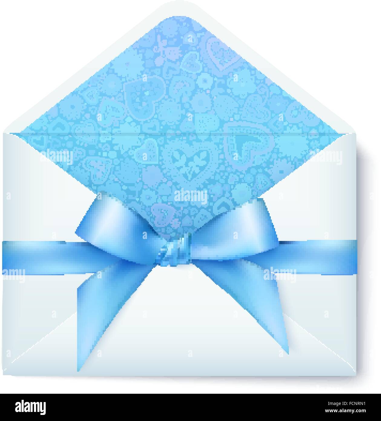 Paper vector envelope with blue bow Stock Vector Image & Art - Alamy