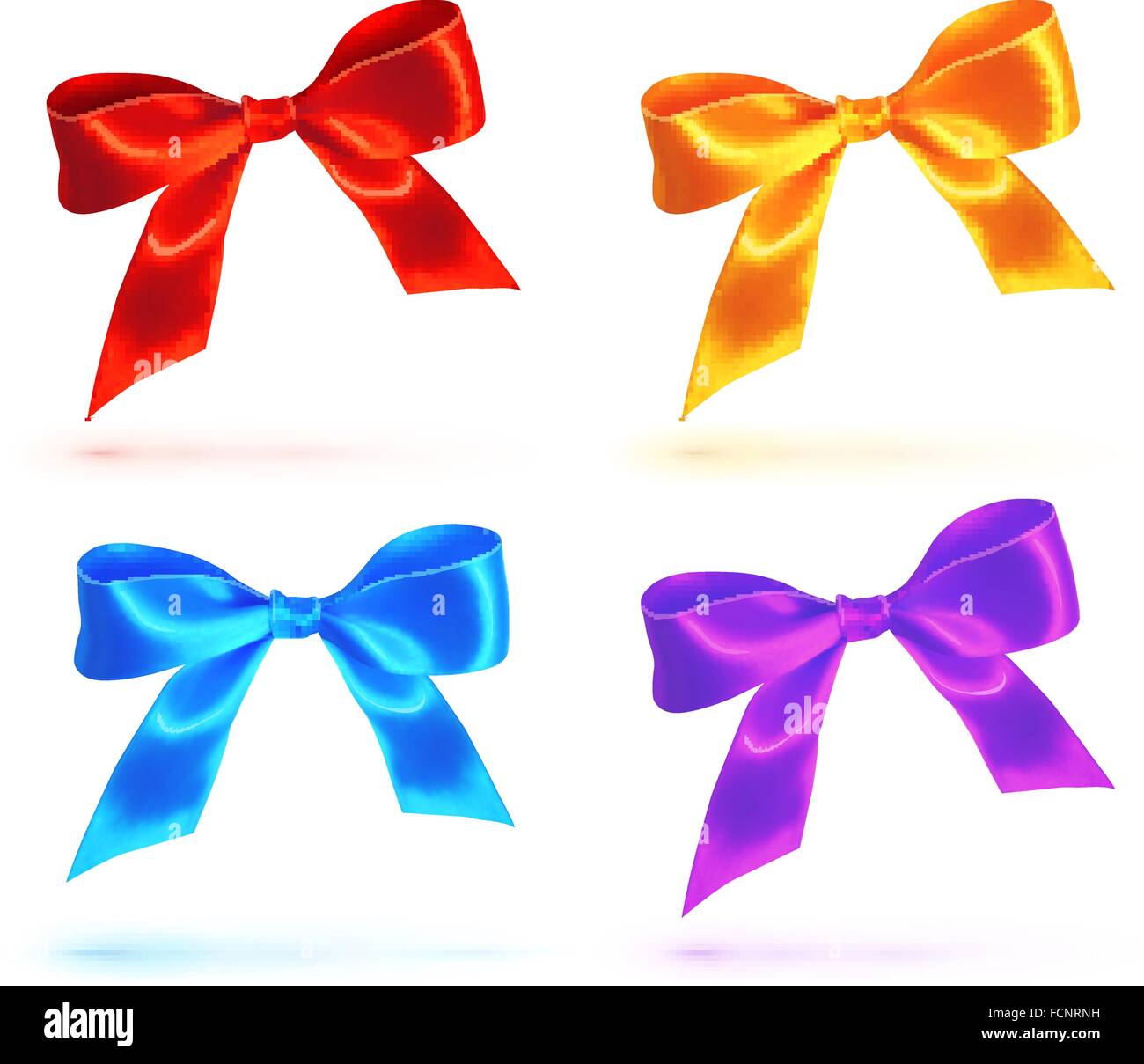 Bright colorful vector bows set Stock Vector Image & Art - Alamy