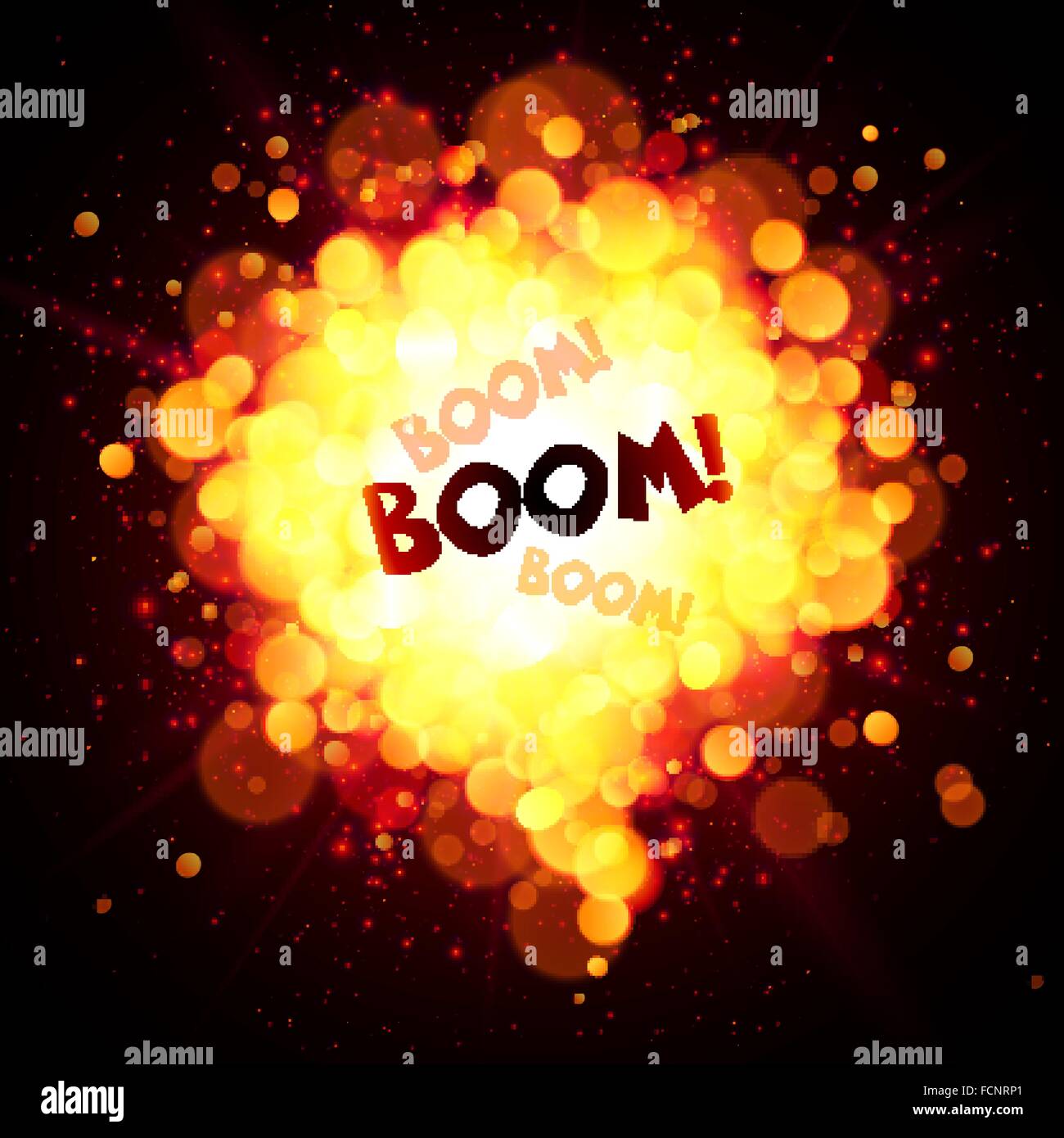 Vector fireball speech bubble with Boom sign Stock Vector Image & Art ...