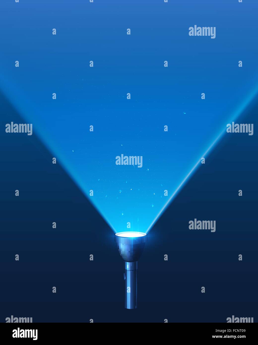 Blue shining flashlight light vector background Stock Vector Image ...