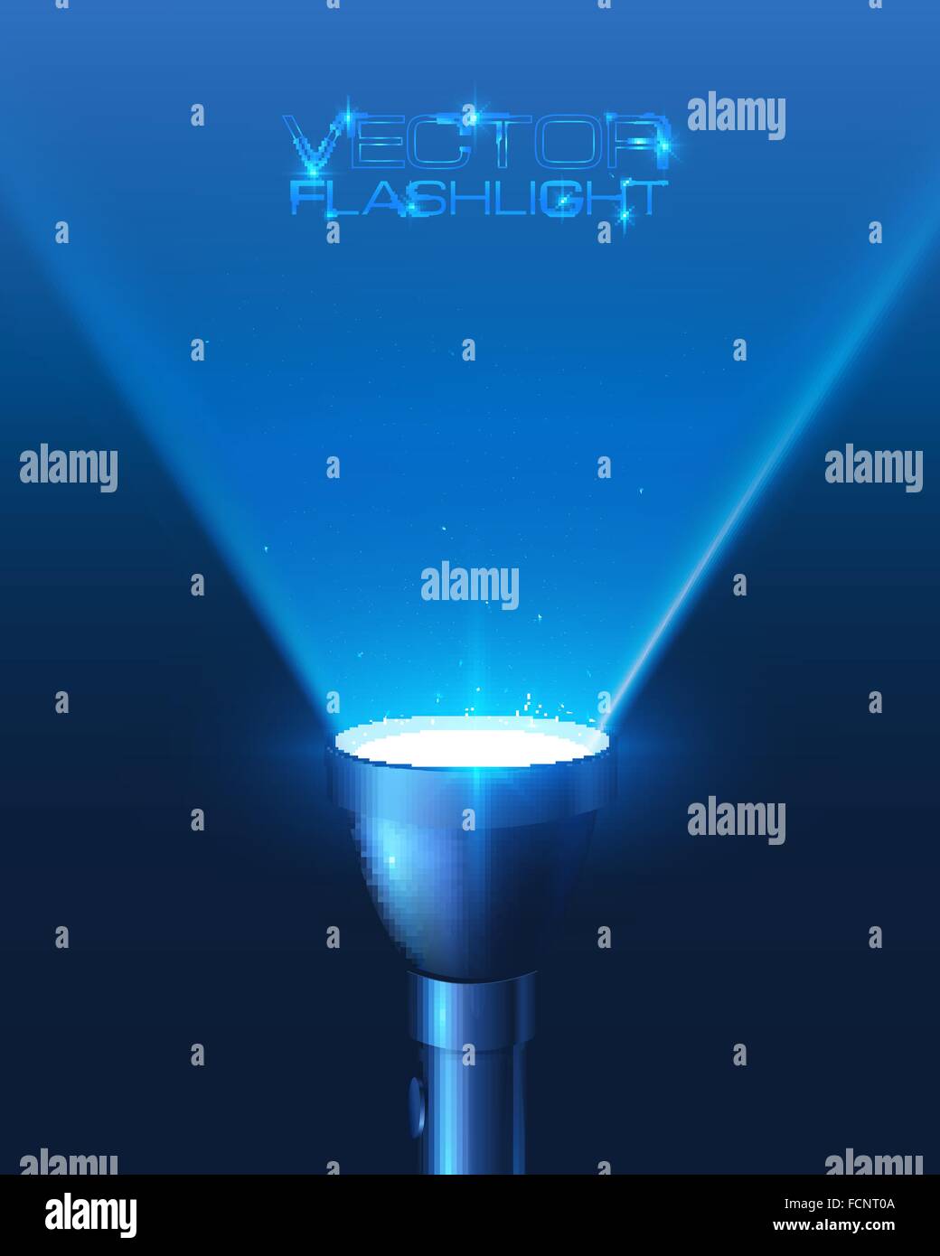 Blue shining flashlight light vector background Stock Vector Image ...
