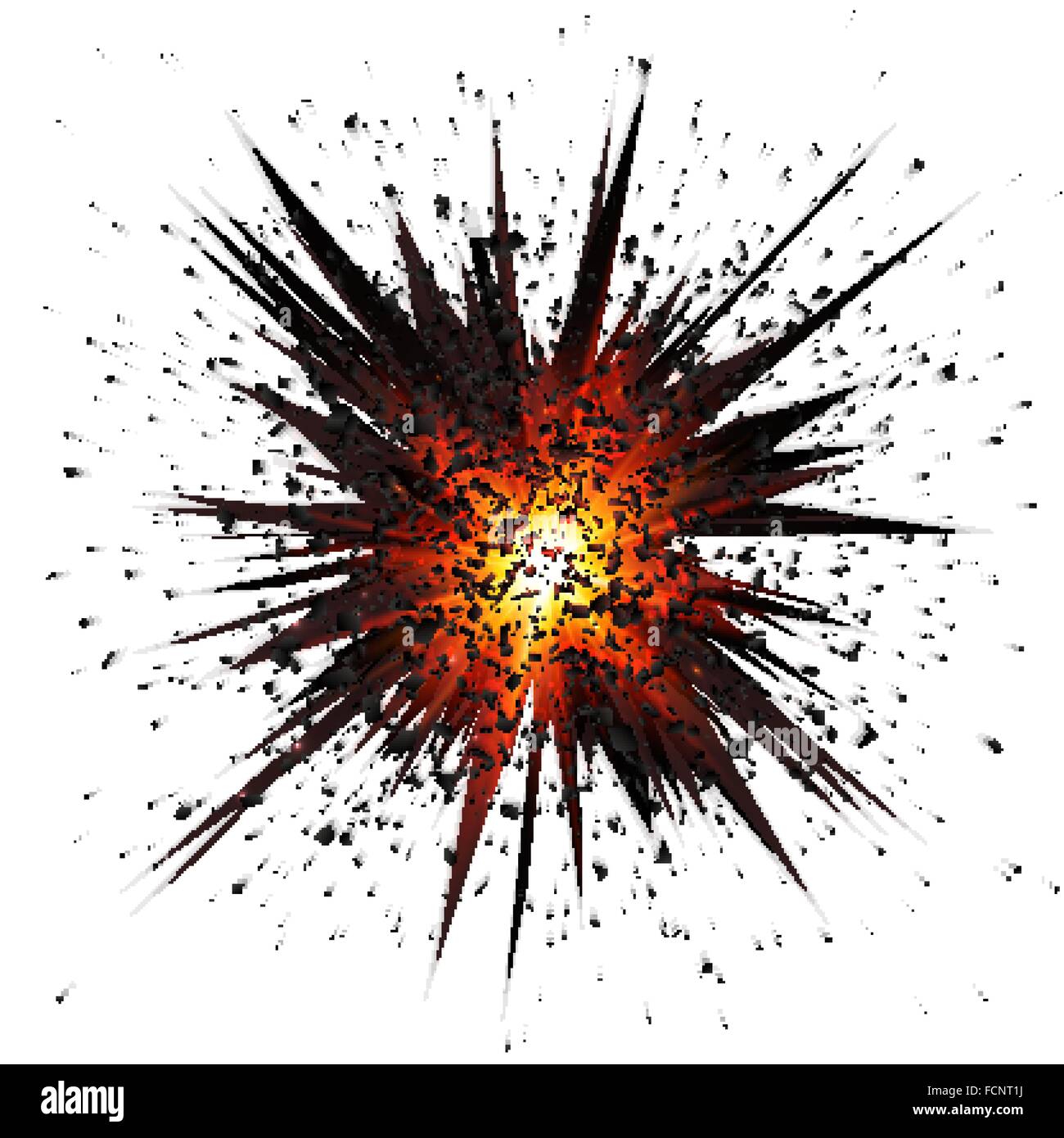 Black isolated vector star explosion with particles Stock Vector Image ...
