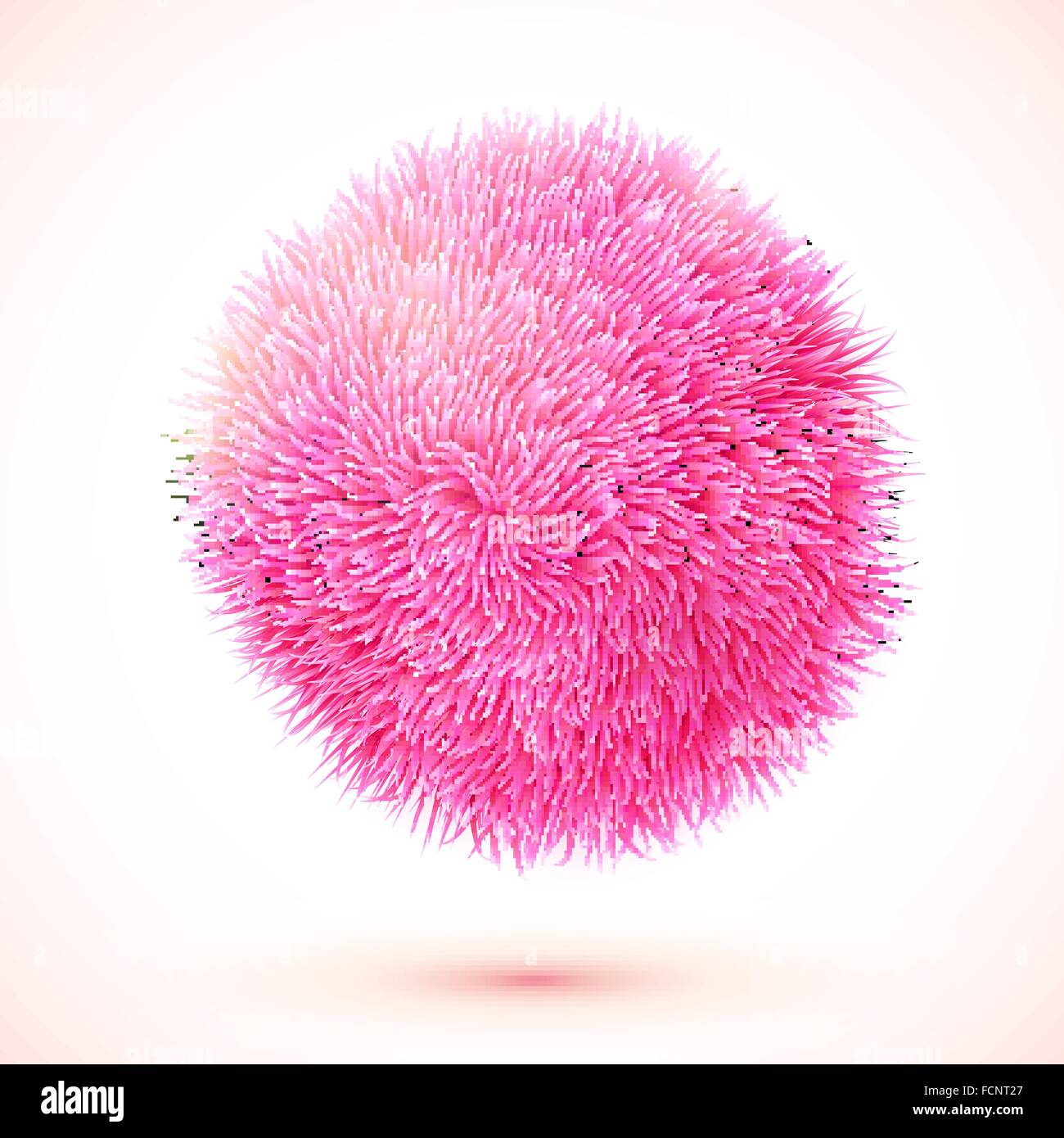 Pink fluffy vector isolated sphere Stock Vector Image & Art - Alamy