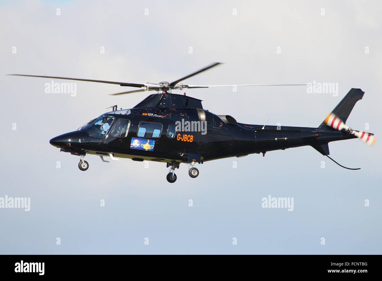 Wearing Ryder Cup markings below the main passenger door, G-JBCB, an ...