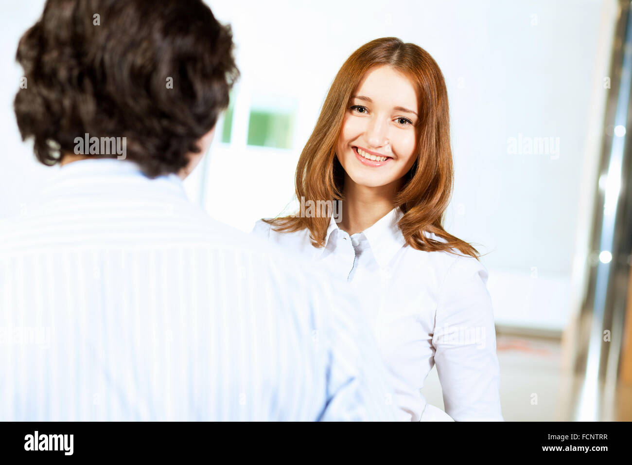 Image of two students discussing their work Stock Photo - Alamy Image of two students discussing their work Stock Photo - Alamy