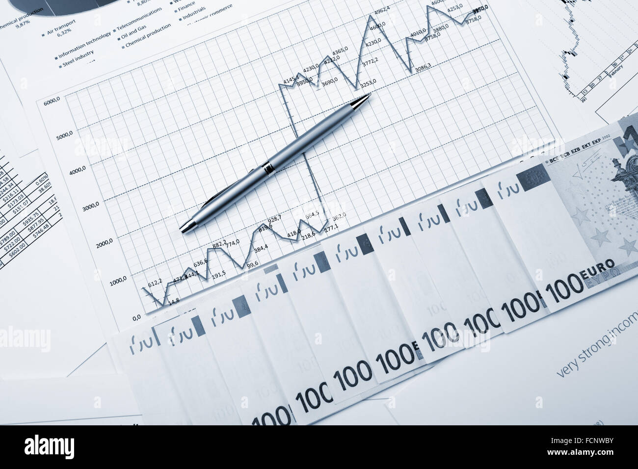 financial charts and graphs on the table Stock Photo - Alamy