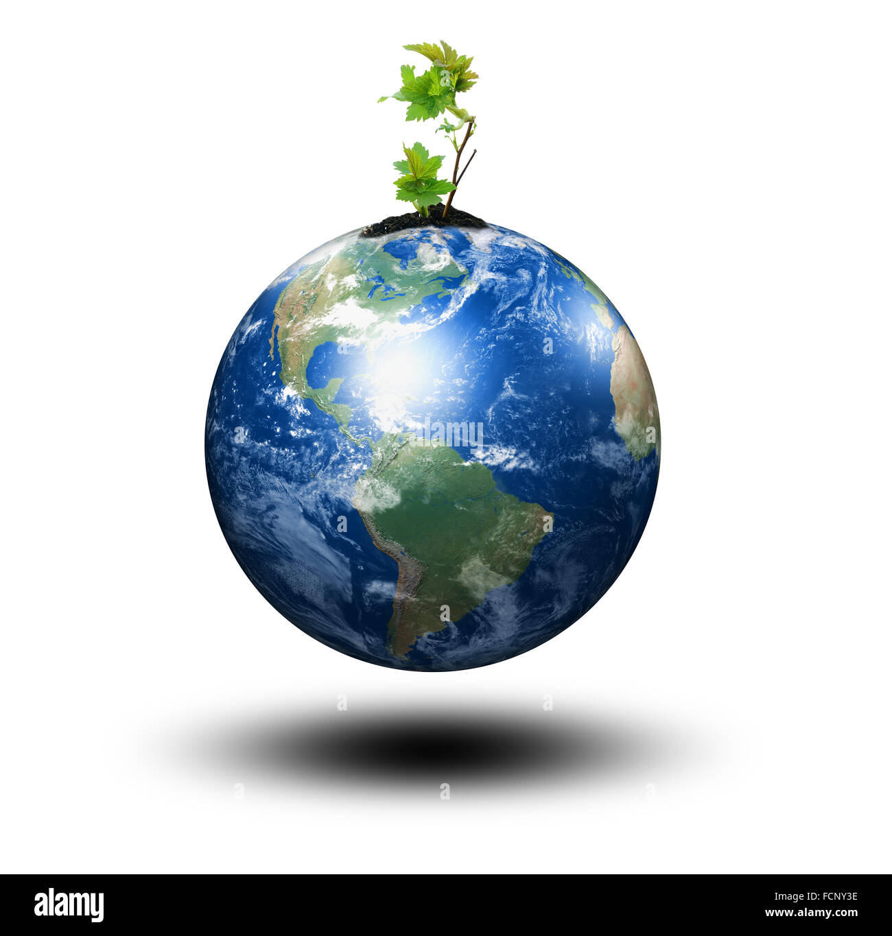 Earth planet leaves tree Cut Out Stock Images & Pictures - Alamy