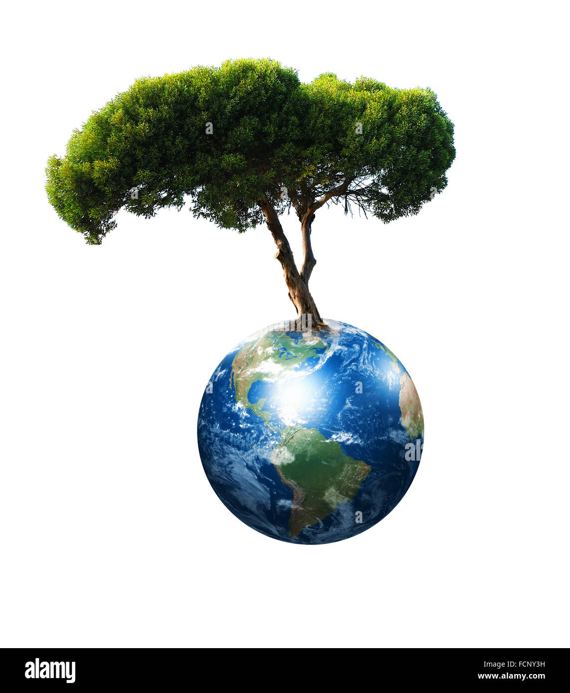 our planet Earth and the tree - a symbol of environmental protection ...