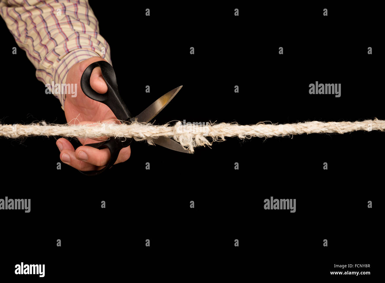 Rope about to break, a stress concept Stock Photo - Alamy