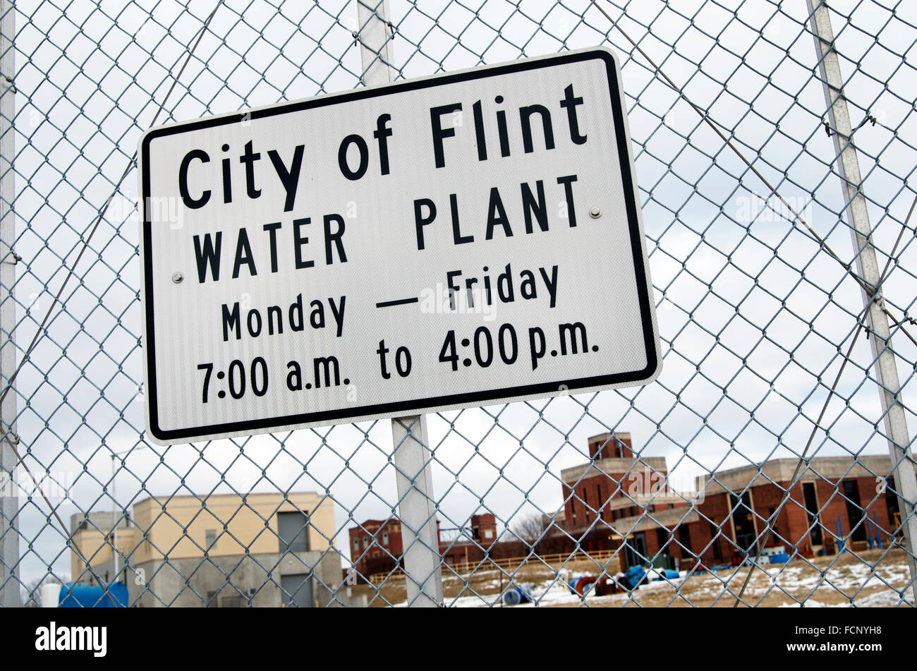 City of Flint Water Plant Stock Photo - Alamy