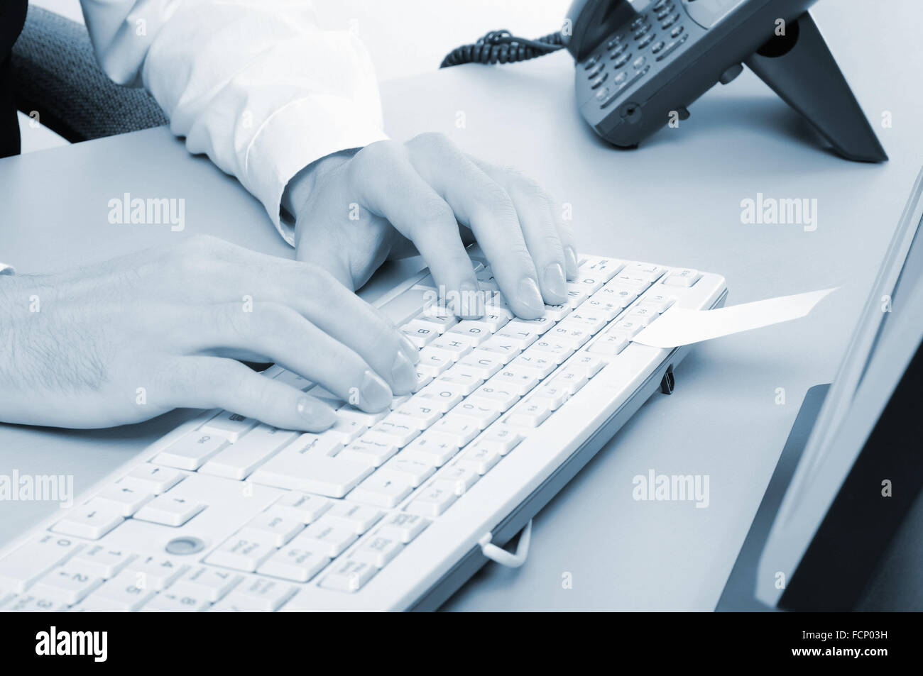 Hands of a young man working on the computer in the office Stock Photo ...