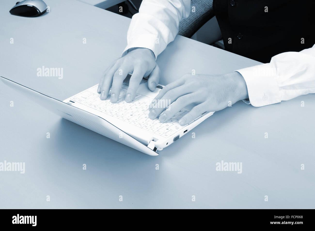 Hands of a young man working on the computer in the office Stock Photo ...