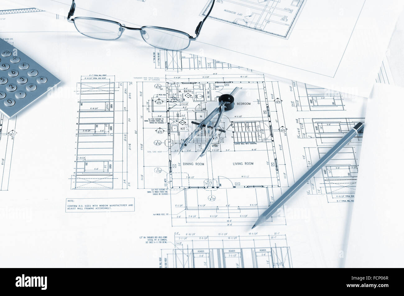 drawings of building homes and Tools Stock Photo - Alamy