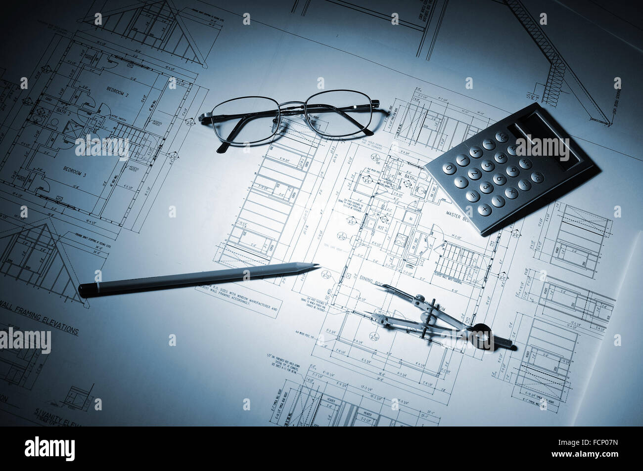 drawings of building homes and Tools Stock Photo - Alamy