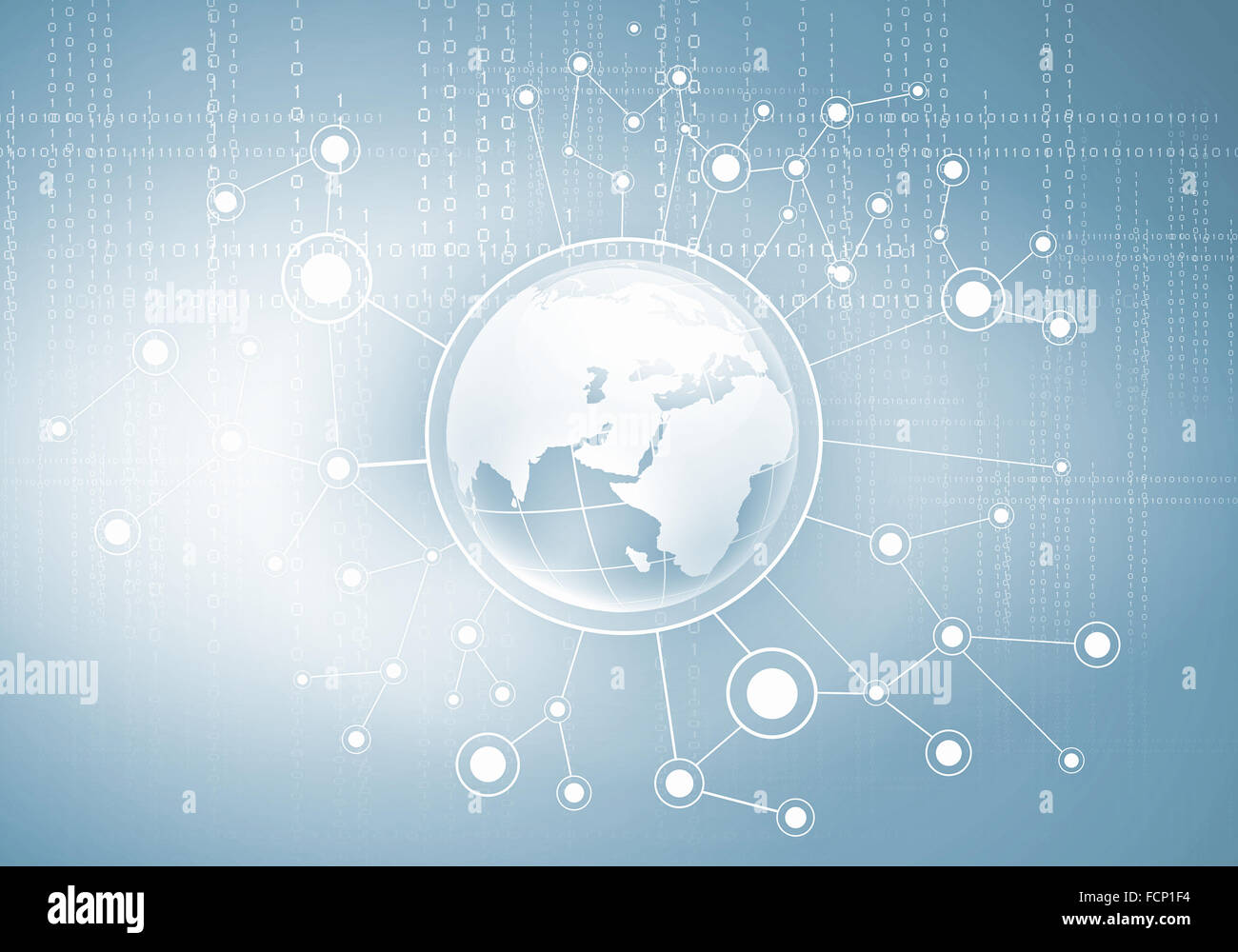 Conceptual image of digital planet with connection lines Stock Photo ...