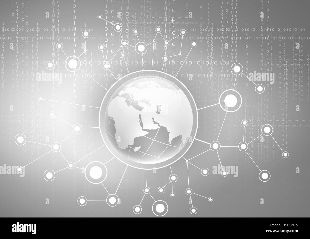 Conceptual image of digital planet with connection lines Stock Photo ...