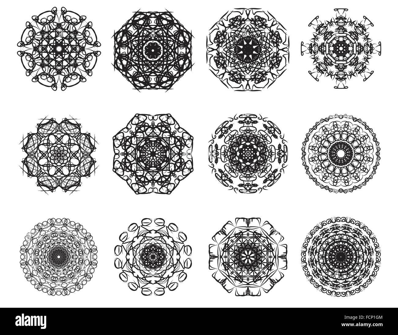 Monochrome graphic element design Stock Vector Images - Alamy