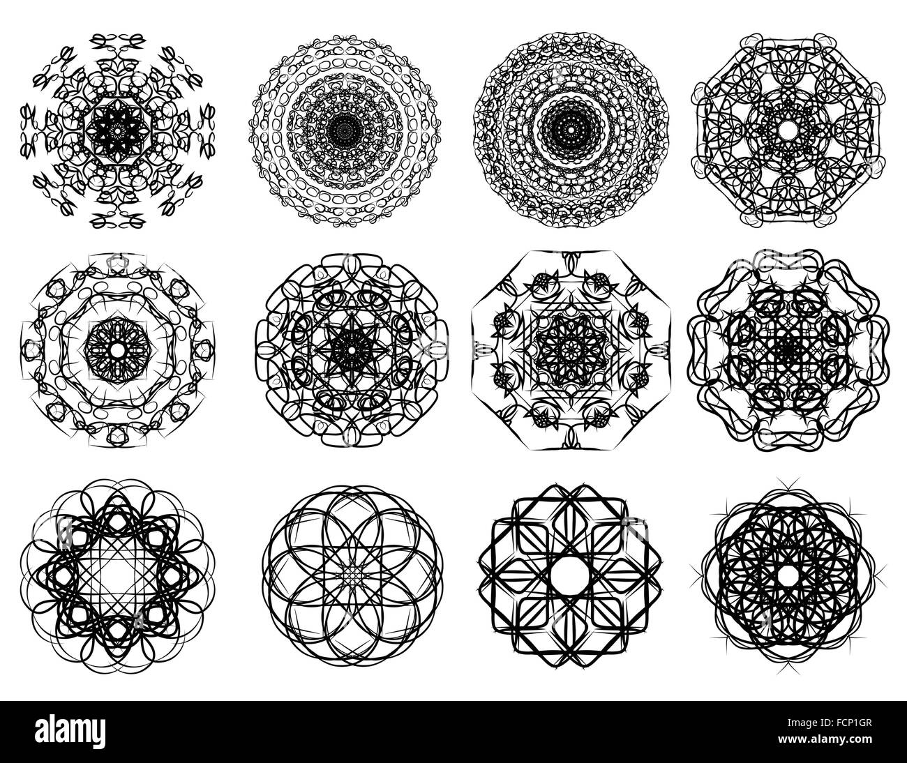 Set of abstract design element on white Stock Vector Image & Art - Alamy
