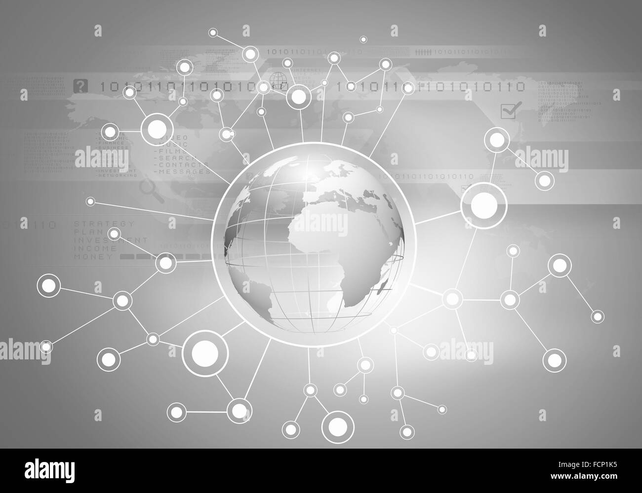 Conceptual image of digital planet with connection lines Stock Photo ...